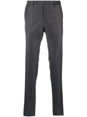 Incotex Slim-cut Virgin-wool Trousers - Grey