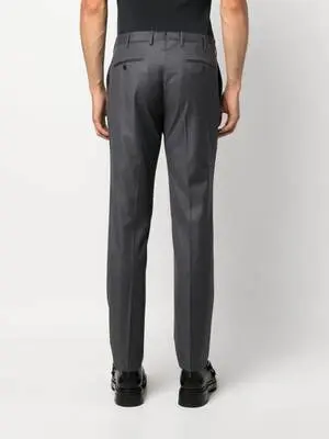 Incotex Slim-cut Virgin-wool Trousers - Grey
