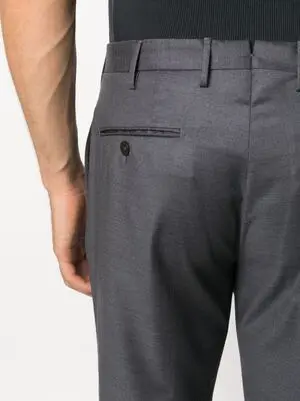 Incotex Slim-cut Virgin-wool Trousers - Grey