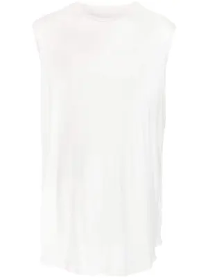 JULIUS Curved-hem Cotton Tank Top
