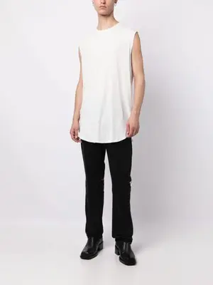 JULIUS Curved-hem Cotton Tank Top