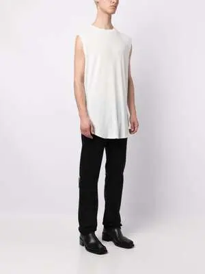 JULIUS Curved-hem Cotton Tank Top