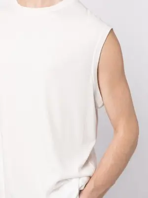 JULIUS Curved-hem Cotton Tank Top
