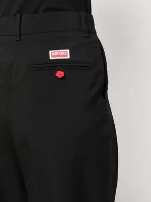 Kenzo Pleat-detail Cropped Trousers