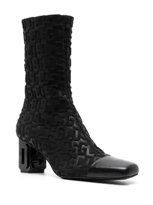 Gcds 75mm Monogram-pattern Ankle Boots