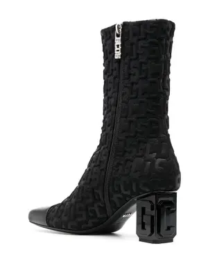 Gcds 75mm Monogram-pattern Ankle Boots