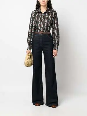 Etro Paisley-print Silk Shirt - Black