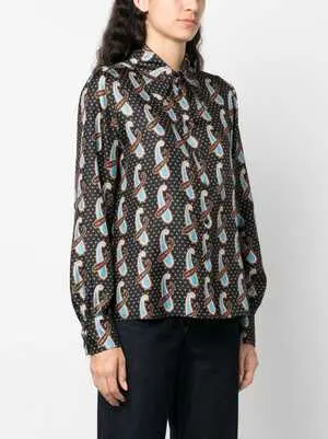 Etro Paisley-print Silk Shirt - Black