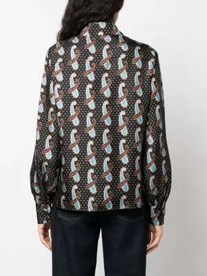 Etro Paisley-print Silk Shirt - Black
