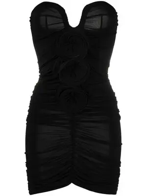 Magda Butrym Floral-appliqué Ruched Minidress