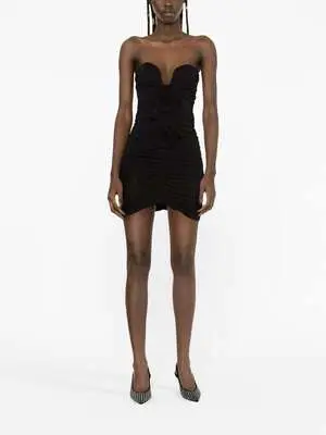 Magda Butrym Floral-appliqué Ruched Minidress
