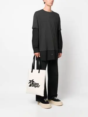 Palm Angels Logo-print Canvas Tote Bag