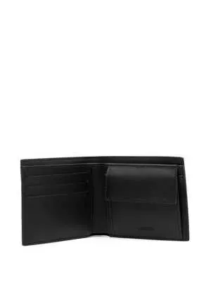 Lacoste Logo-plaque Leather Wallet - Black