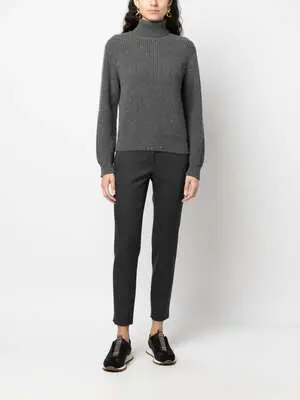 Brunello Cucinelli Mid-rise Cropped Tapered Trousers