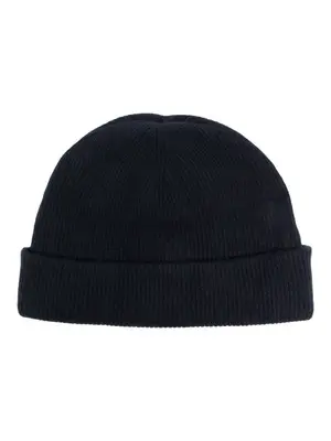 Arch4 Fine-ribbed Cashmere Beanie - Blue