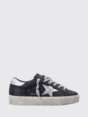 GOLDEN GOOSE Hi Star Distressed Leather Platform Sneakers