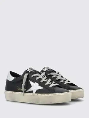 GOLDEN GOOSE Hi Star Distressed Leather Platform Sneakers