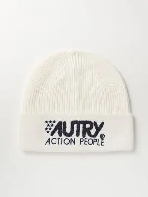 AUTRY Wool Blend Cap With Embroidered Logo - White