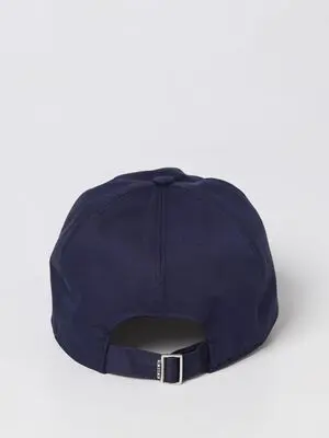 MSGM Cotton Baseball Cap With Embroidered Logo - Blue