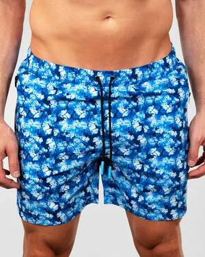 MACEOO Men & Apos;s Lion Swim Shorts Dye Blue