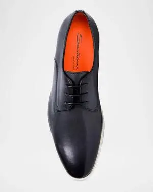 Santoni Atlantis Leather Oxfords - Gray
