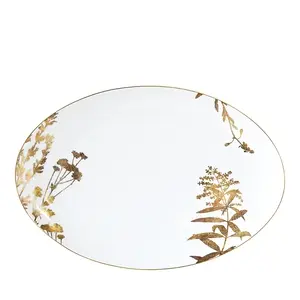 Bernardaud Vegetal Or Oval Platter - White/gold