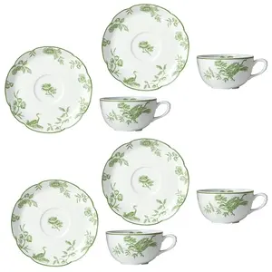 Bernardaud Albertine Tea Cup & Saucer, Set Of 4 - Multi