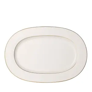 VILLEROY & BOCH Anmut Gold Oval Platter - White