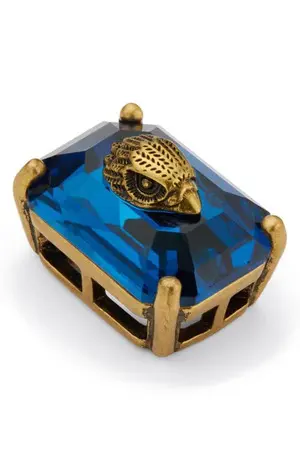 Kurt Geiger Emerald Cut Stud Earrings - Blue
