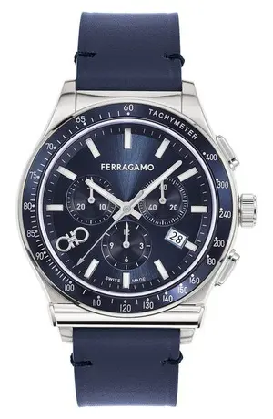 Ferragamo Leather Jewelry & Watches For Men