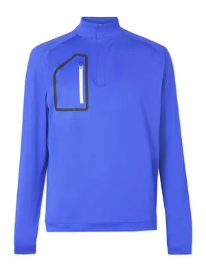 Peter Millar Forge Tech-jersey Jacquard Half-zip Golf Top