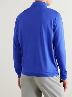 Peter Millar Forge Tech-jersey Jacquard Half-zip Golf Top