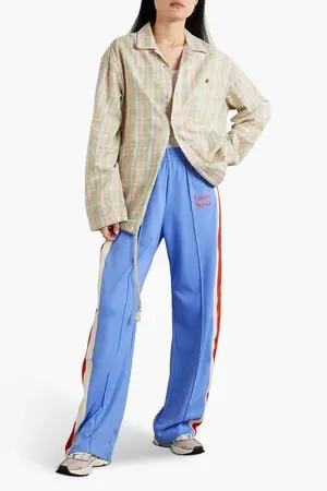 Acne Studios Checked Cotton Flannel Shirt With Drawstring Hem