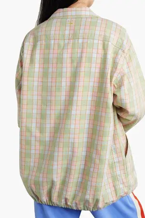 Acne Studios Checked Cotton Flannel Shirt With Drawstring Hem