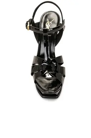 Saint Laurent Tribute Platform Sandal - Nero