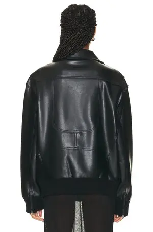 Norma Kamali Oversized Moto Jacket - Black