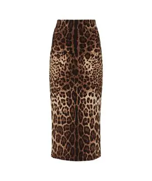 Dolce & Gabbana Leopard-print Pencil Skirt - Multicoloured