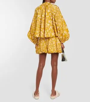 JIL SANDER Floral Puff-sleeve Blouse