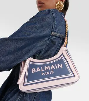 Balmain B-army Canvas Shoulder Bag