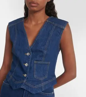 Veronica Beard Valeria Denim Vest