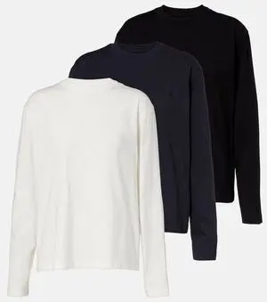 JIL SANDER Set Of 3 Cotton Jersey T-shirts - Multicoloured