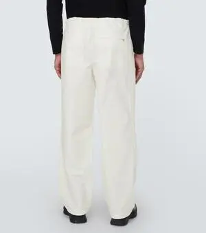 JIL SANDER Cotton Pants - White