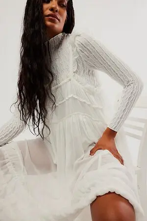 Free People Intimately Party Favor Bodysuit White