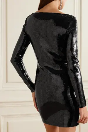 Balenciaga Sequined Stretch-crepe Mini Dress