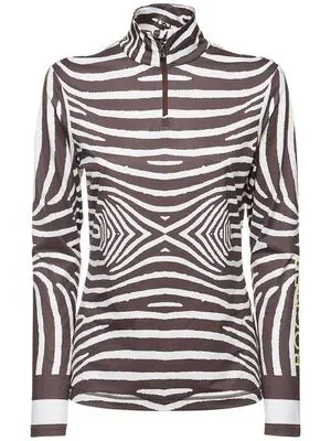 Bogner Beline Stretch Tech Turtleneck Top - Brown,beige