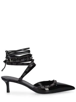 Valentino Garavani 50mm Rockstud Patent Leather Pumps - Black