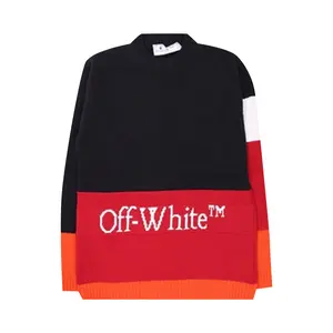 Off-White Color Block Off Crewneck /red
