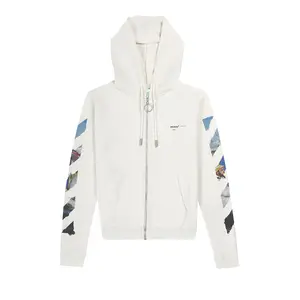 Off-White Diag Multicolour Zipped Hoodie