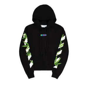 Off-White Weed Arrows Over Hoodie Black