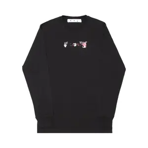 Off-White Acrylic Arrow Long-sleeve Tee /fuchsia - Black